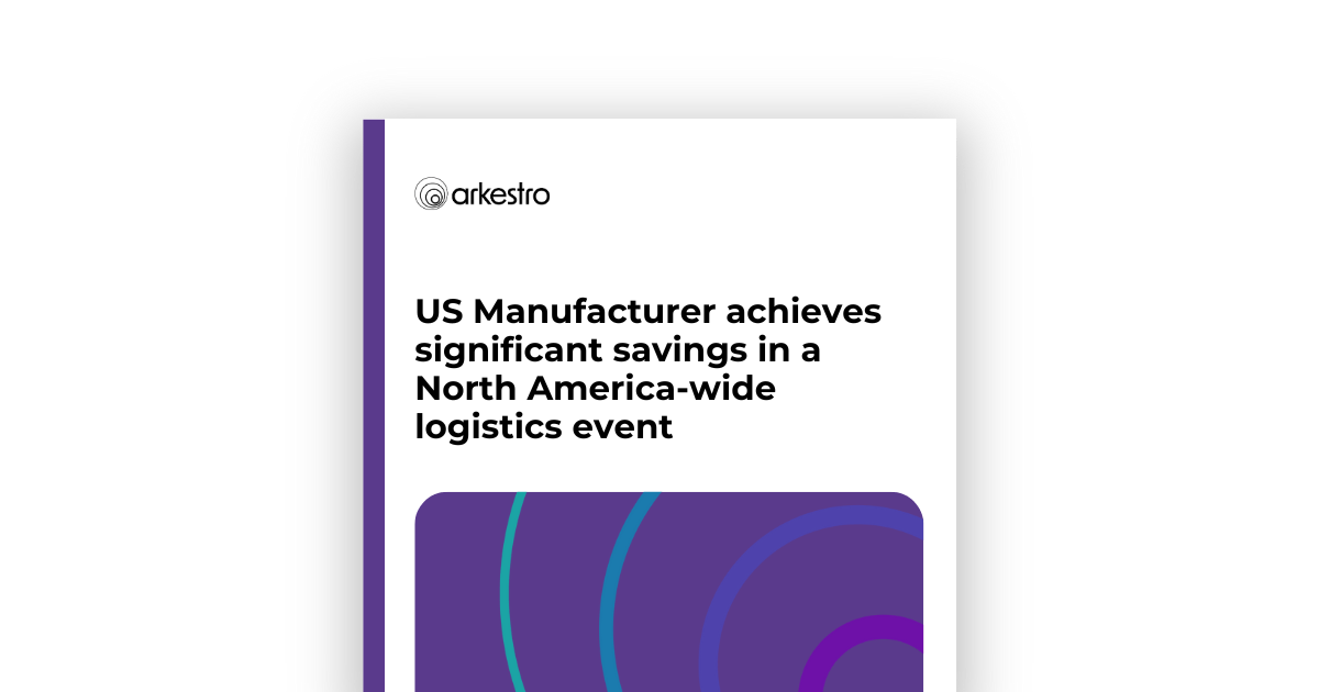 US Manufacturer Increases Logistics Efficiencies with Arkestro